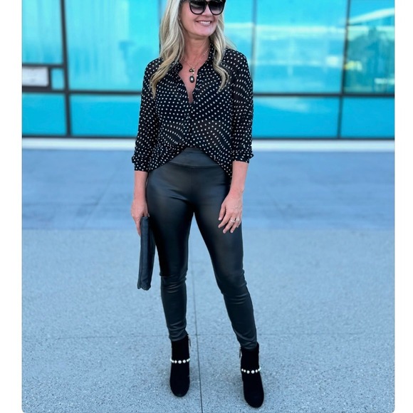 CAbi | Tops | New Cabi Celebrity Mesh Star Print Shirt Top Size S Black ...